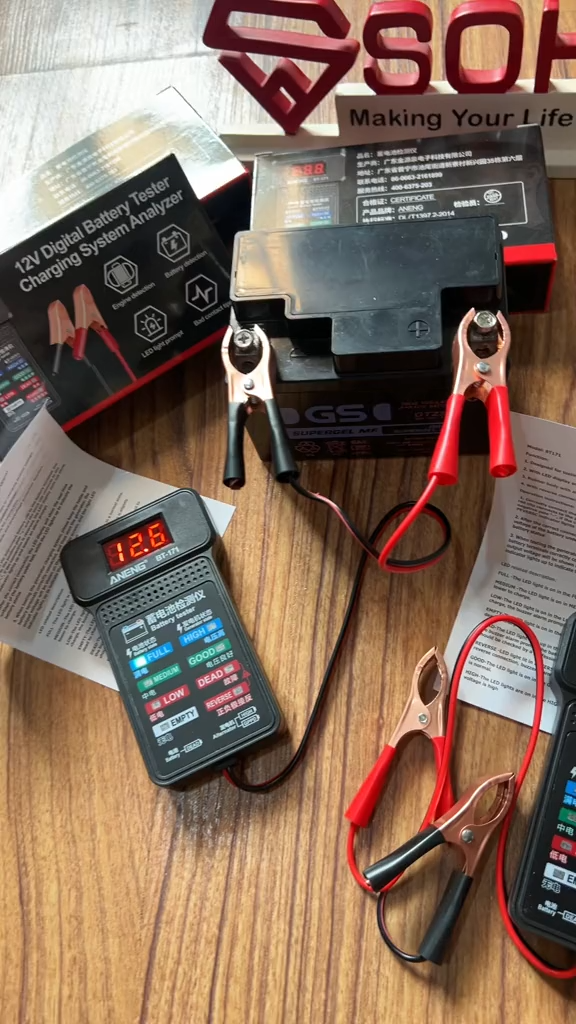 TK-29 Alat Test Kondisi Baterai Aki Tester Battery Accu Mobil Motor ...