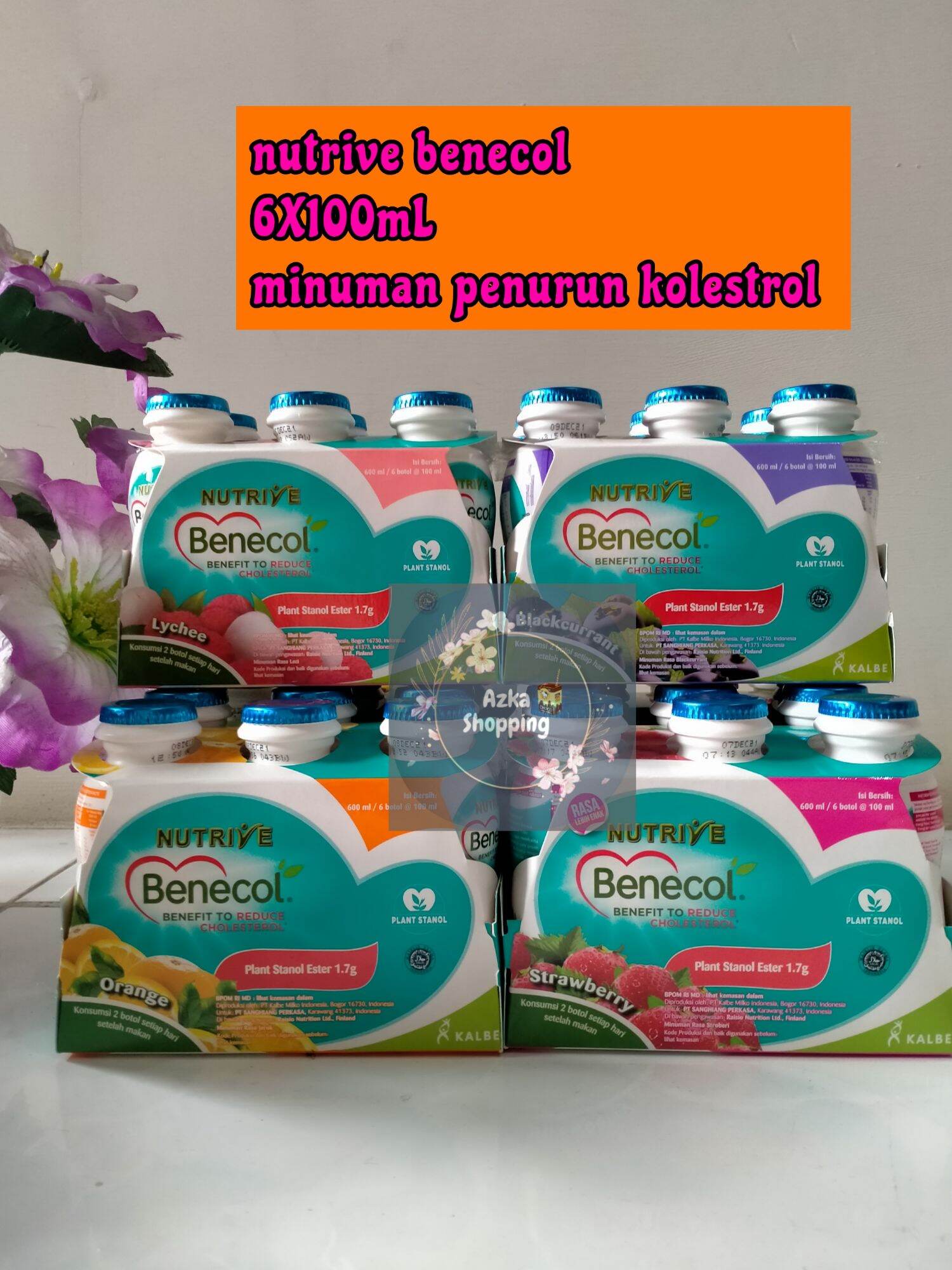 nutrive benecol minuman kolesterol isi 6botol 100mL | Lazada Indonesia
