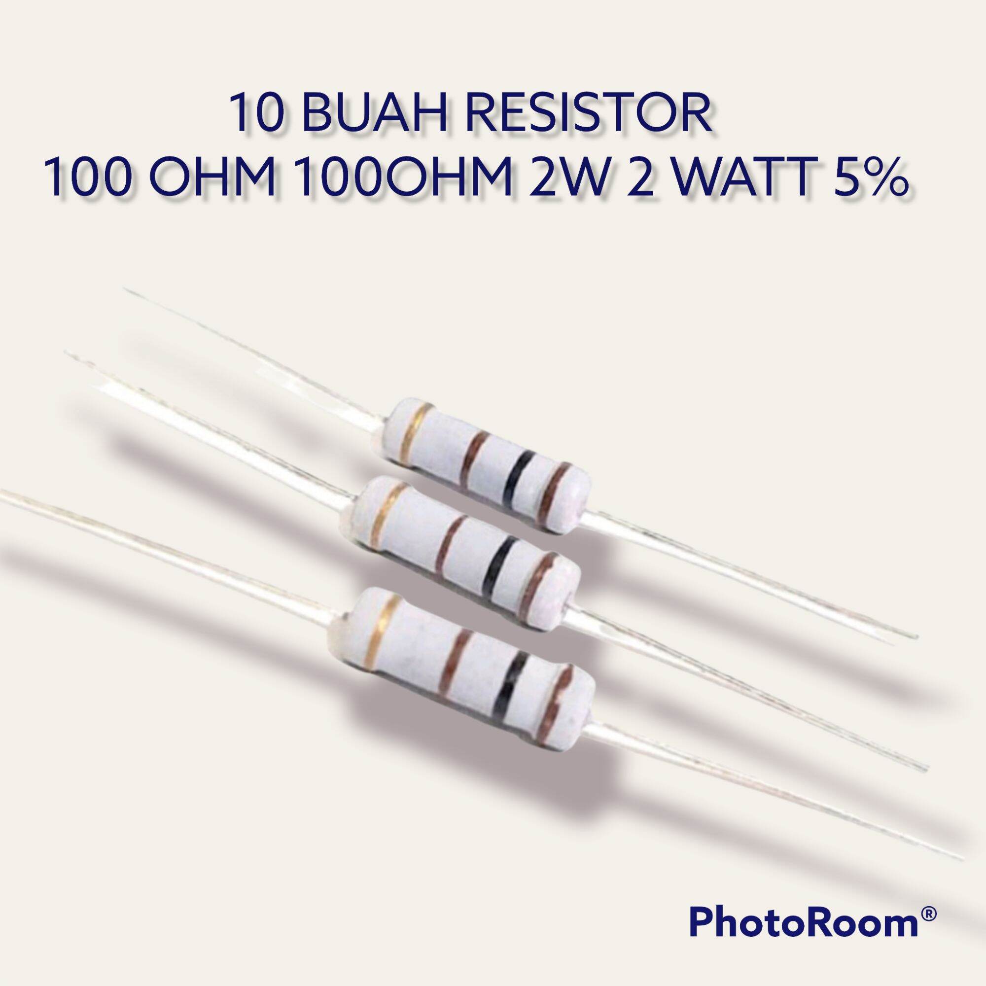 10 BUAH RESISTOR 100 OHM 100OHM 2W 2 WATT 5% | Lazada Indonesia