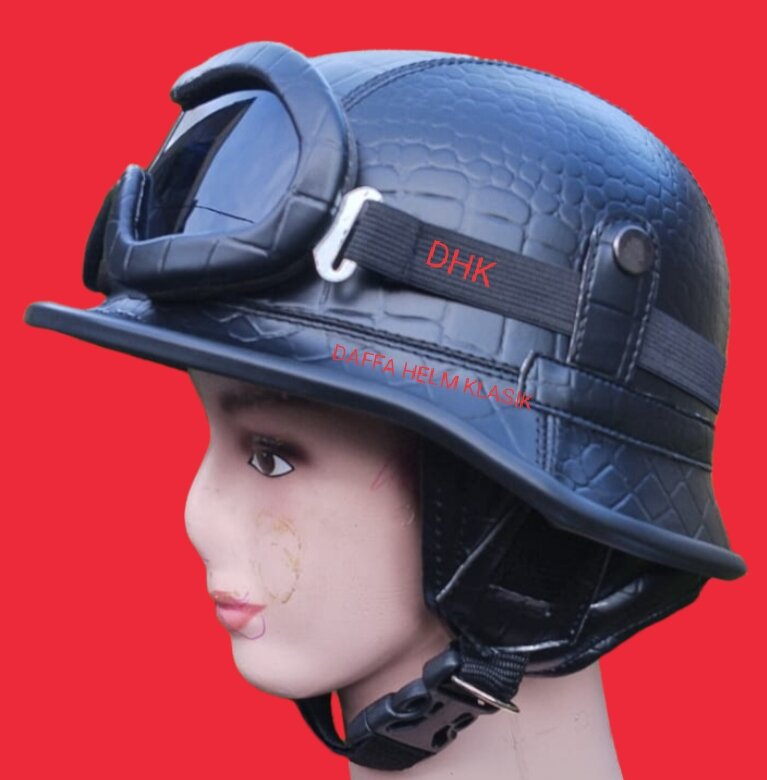 HELM RETRO MILENIAL NAZI CRAZY HITAM MOTIF CROCODIEL/HELM NAZI/HELM ...