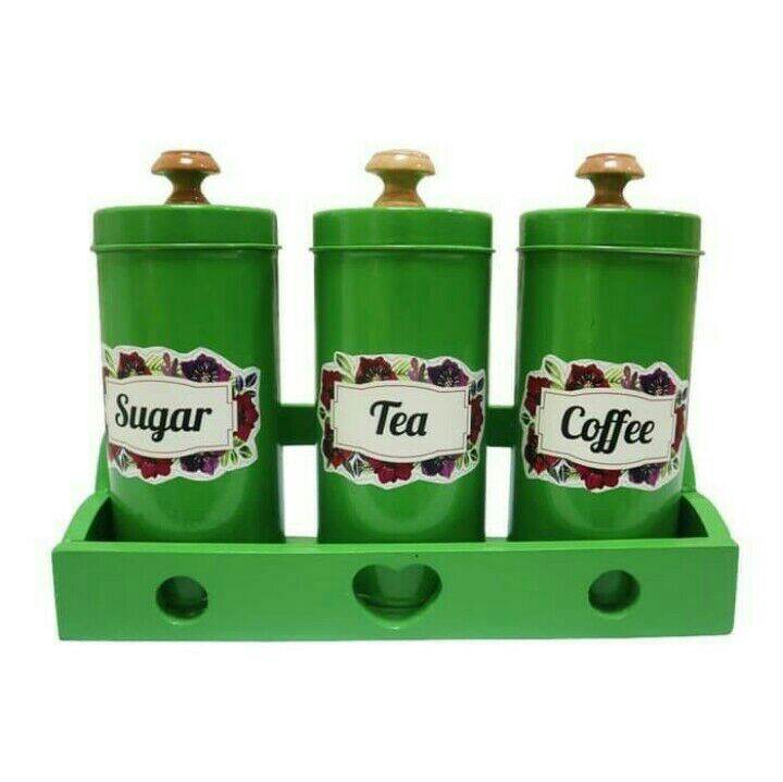 Yangdiingat Tempat Gula Kopi Teh Set Unik Canister Sugar Tea Coffee Set ...