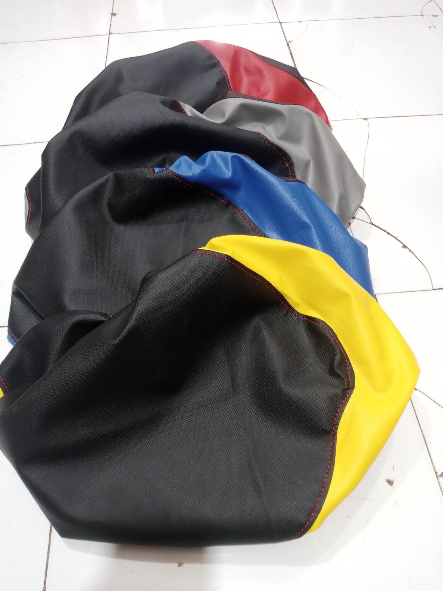 kulit jok motor motif bisa pasang sendiri udah ada karet nya | Lazada ...