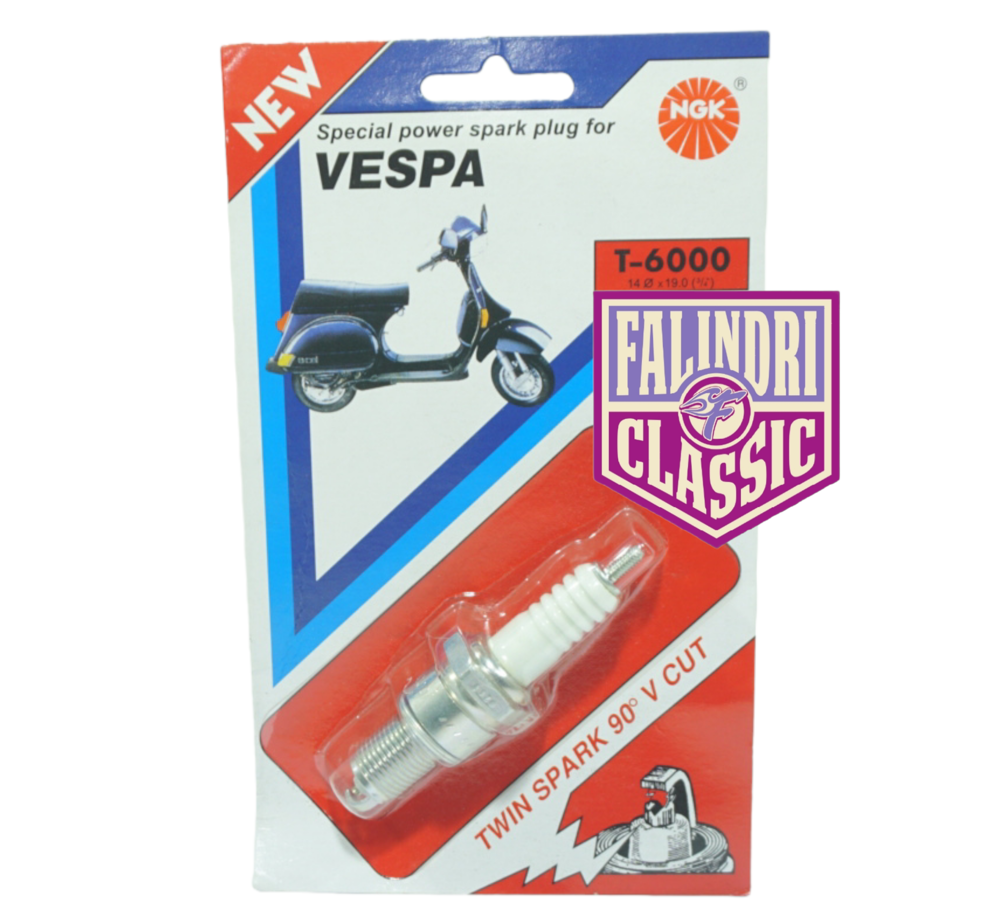 busi vespa 2 tak drat panjang t6000 | Lazada Indonesia