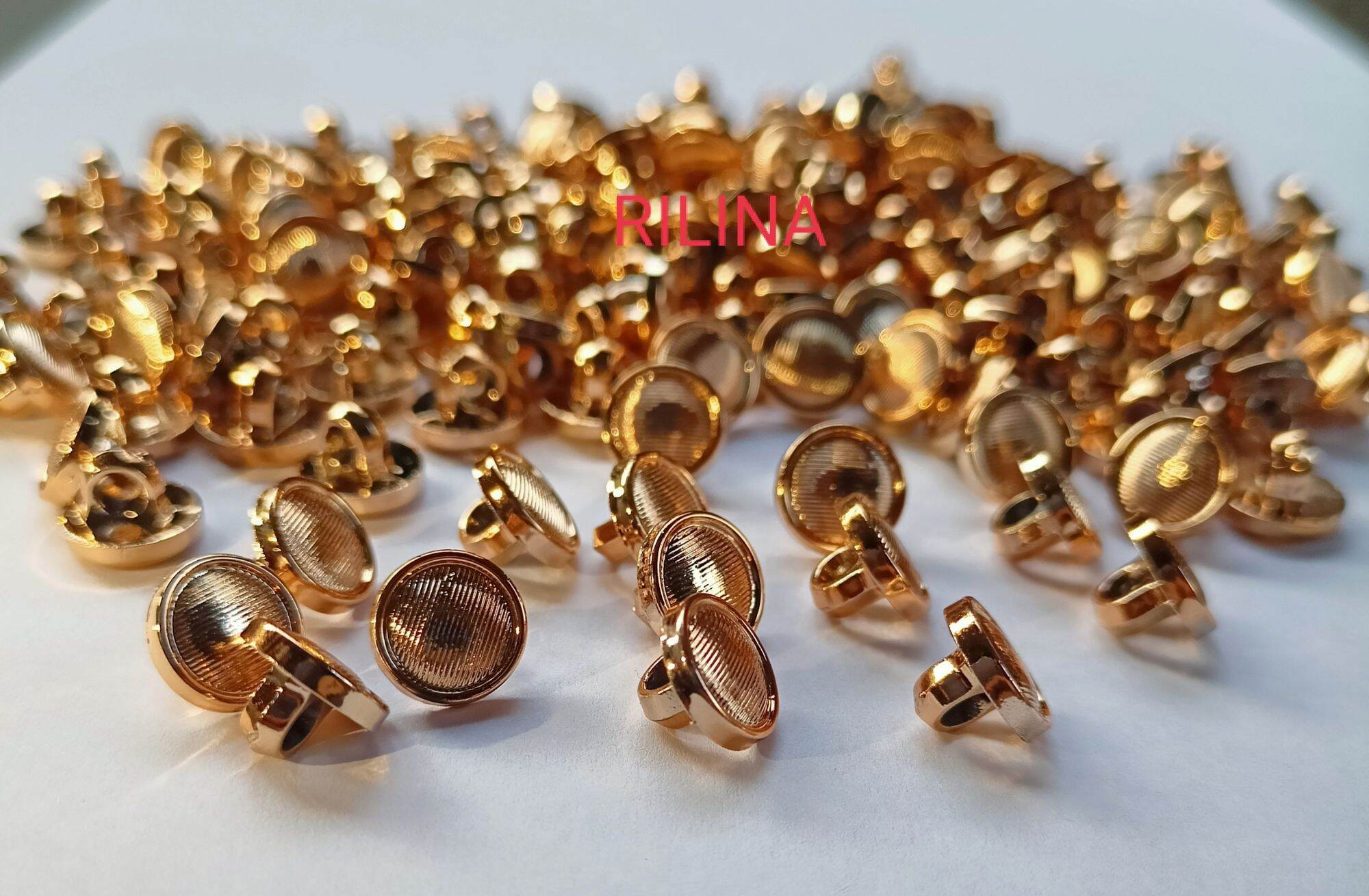 kancing baju datar bintik gold ukuran 1.1 cm 100 pcs | Lazada Indonesia