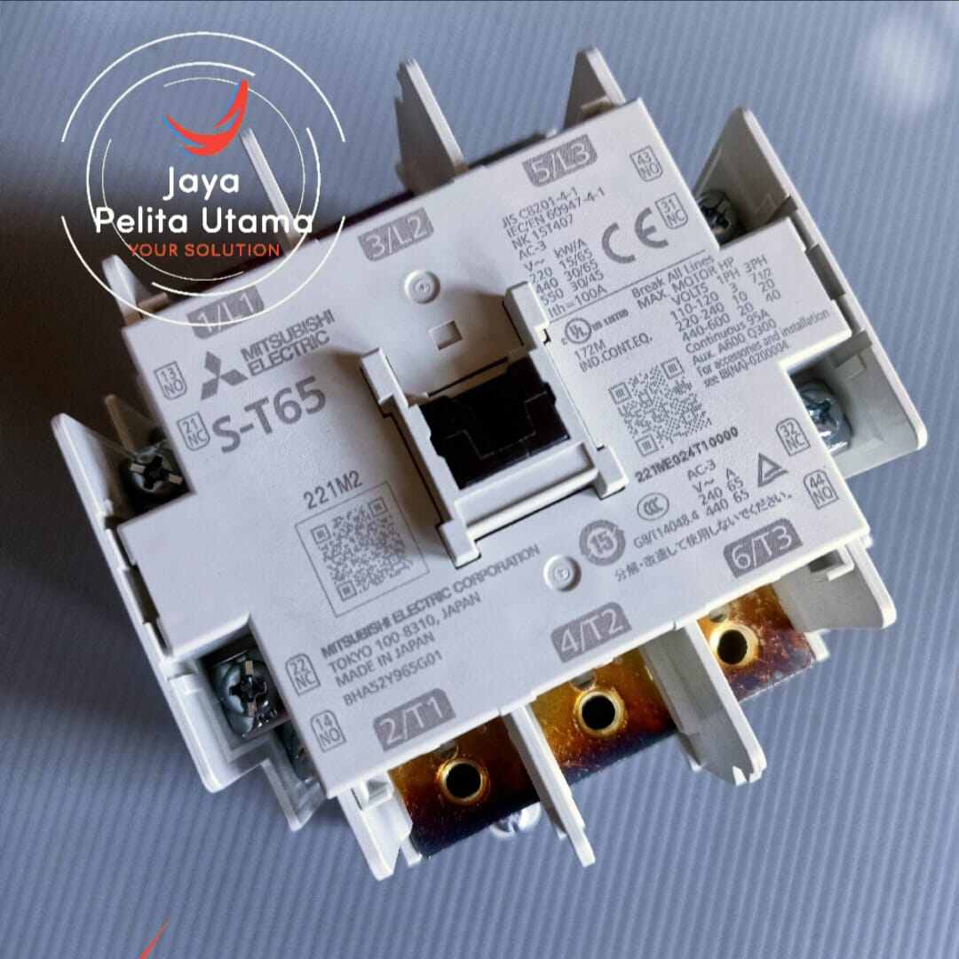 Mitsubishi kontaktor ST-65 100a 3P 220V 2no 2 nc original Japan ...