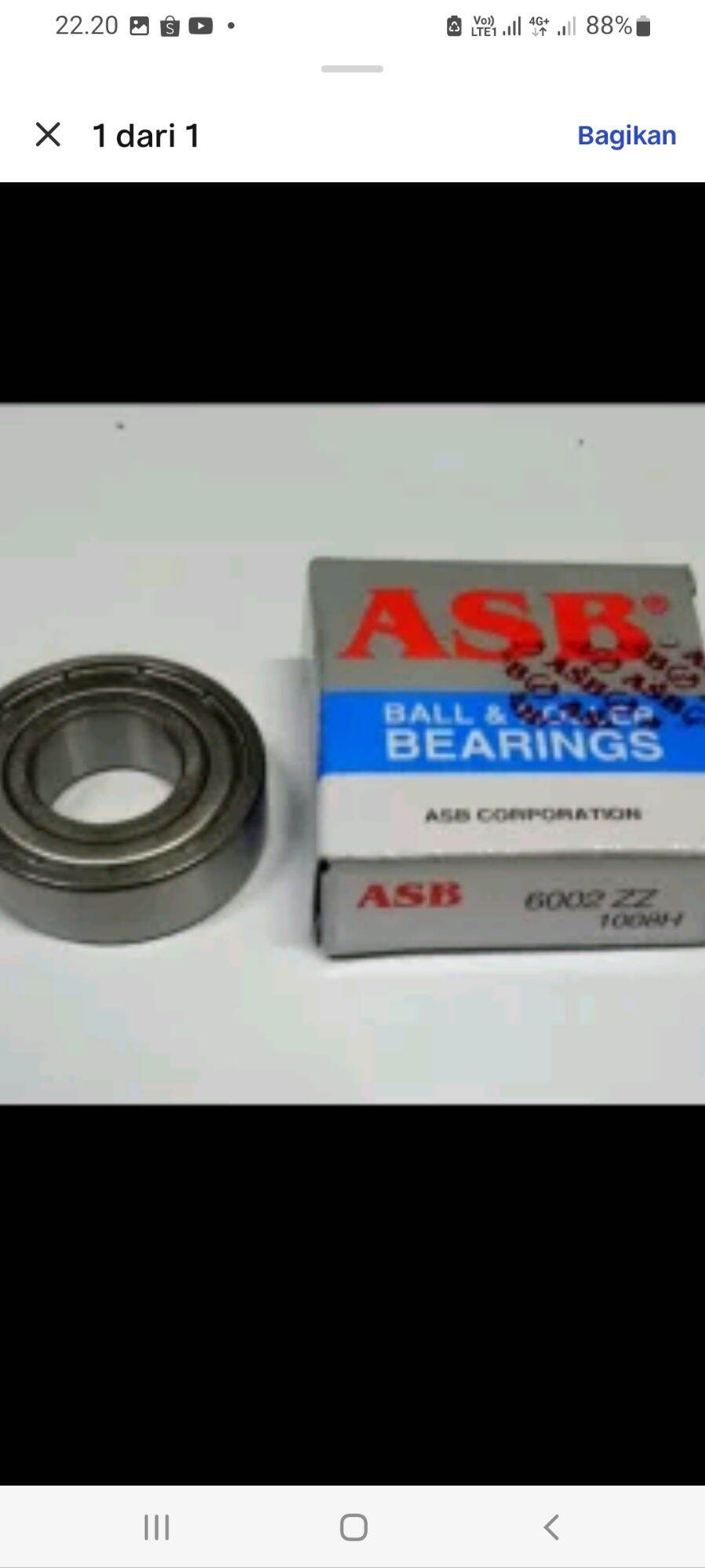 Ball bearing 6002 ZZ ASB | Lazada Indonesia