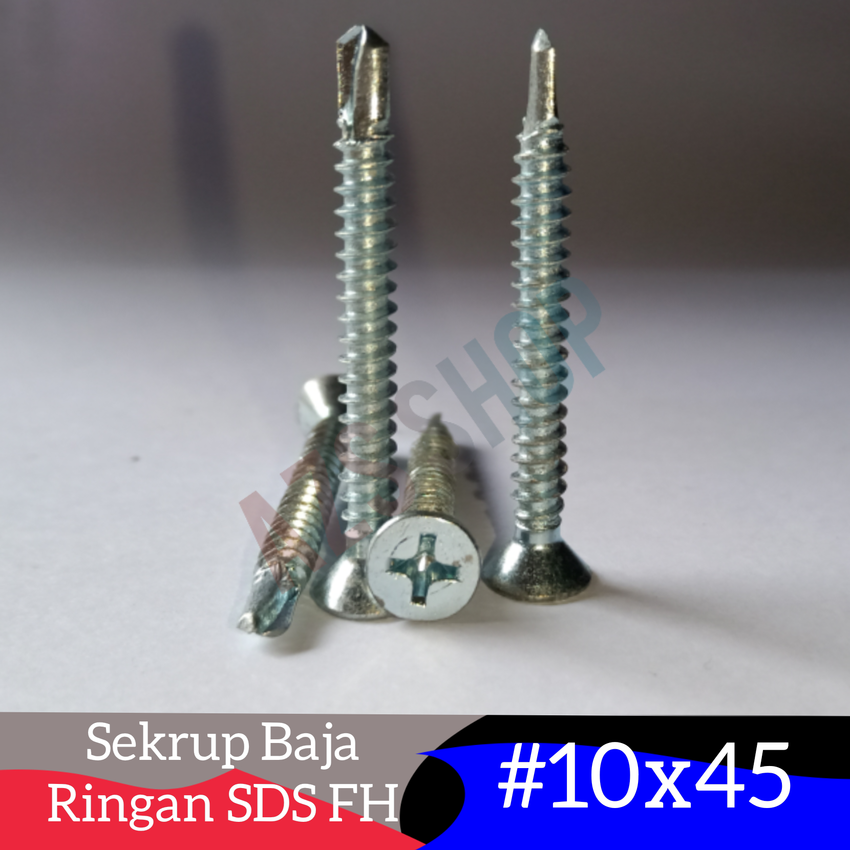 Baut Sekrup Roofing Sds FH #10x45.(4.5cm)per 20 pcs.Sekrup Baja Ringan ...