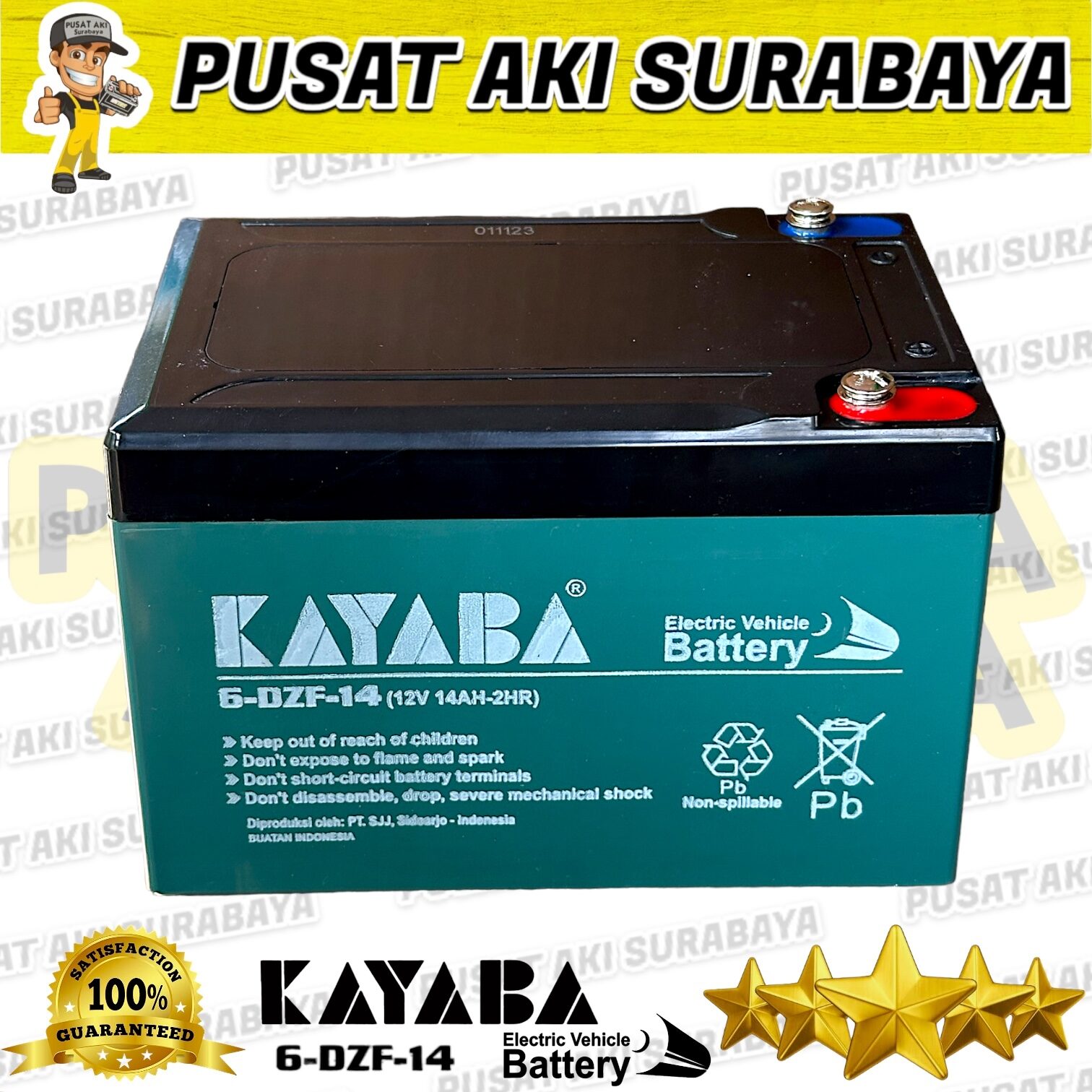 ORIGINAL TERBARU KAYABA 12V 14AH BATERAI KERING INVERTER DC UPS MR JACKIE UWINFLY MIGO 12 VOLT ...