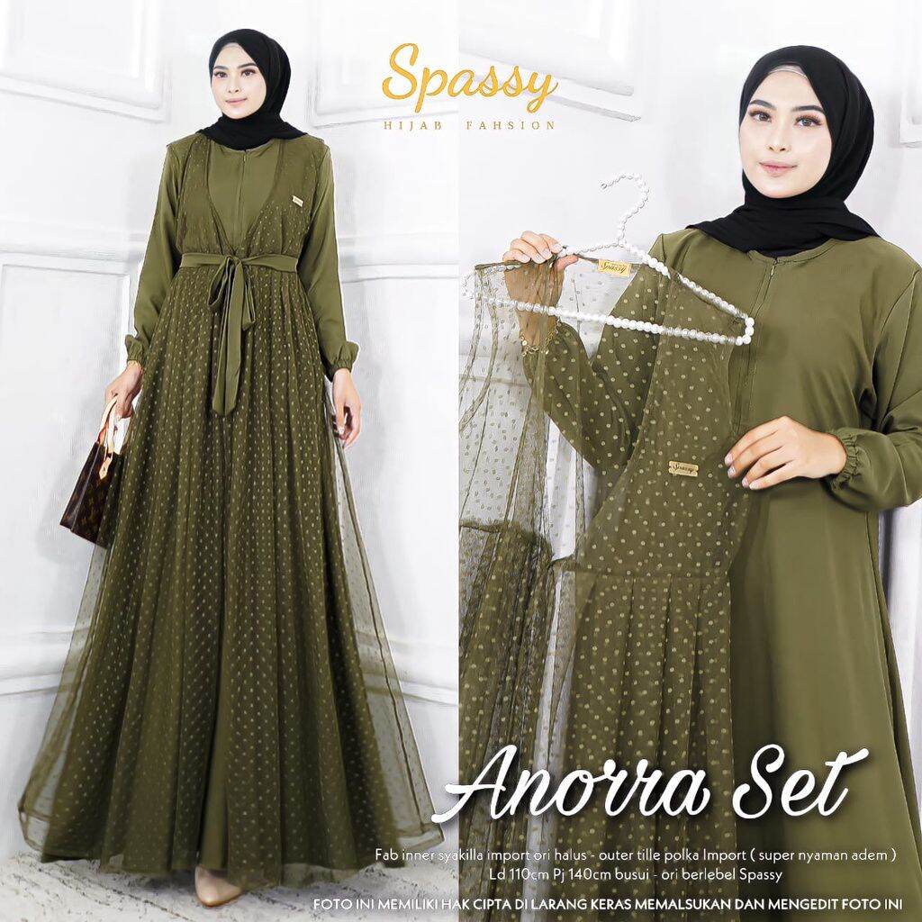 GAMIS ANNORA SET GAMIS 2 IN 1// OUTER LEPAS PASANG// | Lazada Indonesia