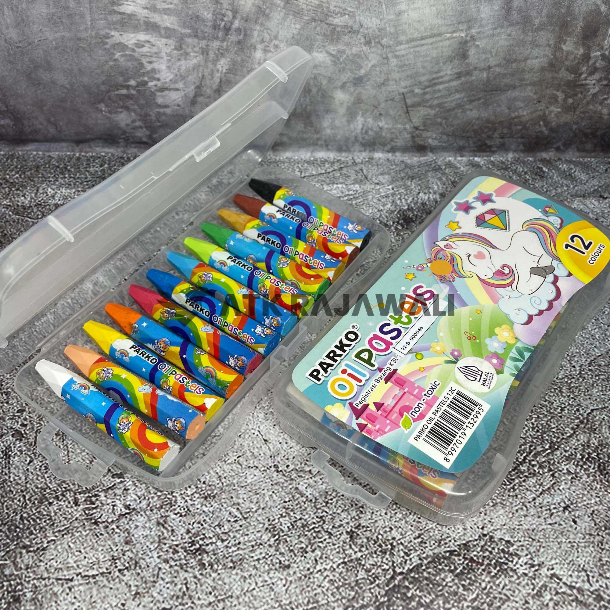 Krayon Parko 12 Warna | Oil Pastel Parko 12 Colour | Krayon 12 Warna ...