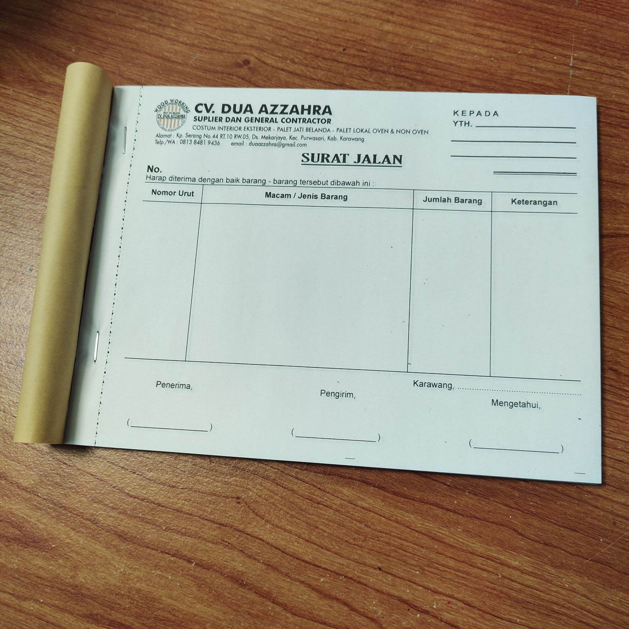 Nota Costum / Nota Ukuran 1/2 / Nota Nama Toko Sendiri / Surat Jalan ...