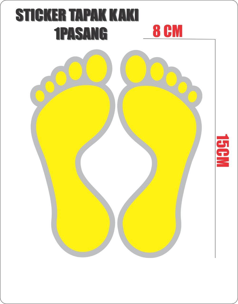 stiker telapak kaki satu pasang / terbaru dan termurah / ukurannya 8 cm ...