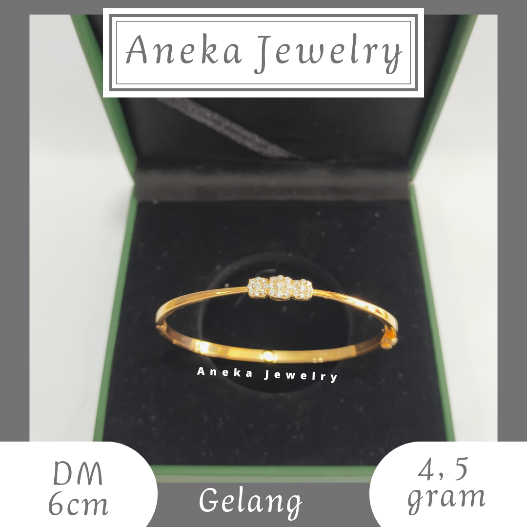Gelang Pipa Cor Mata Bulat, Sepuh Emas Kuning, Perak 924 | Lazada Indonesia