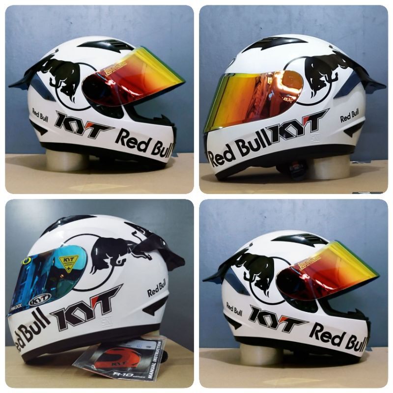 HELM KYT R10 PUTIH PAKET RED BULL | Lazada Indonesia