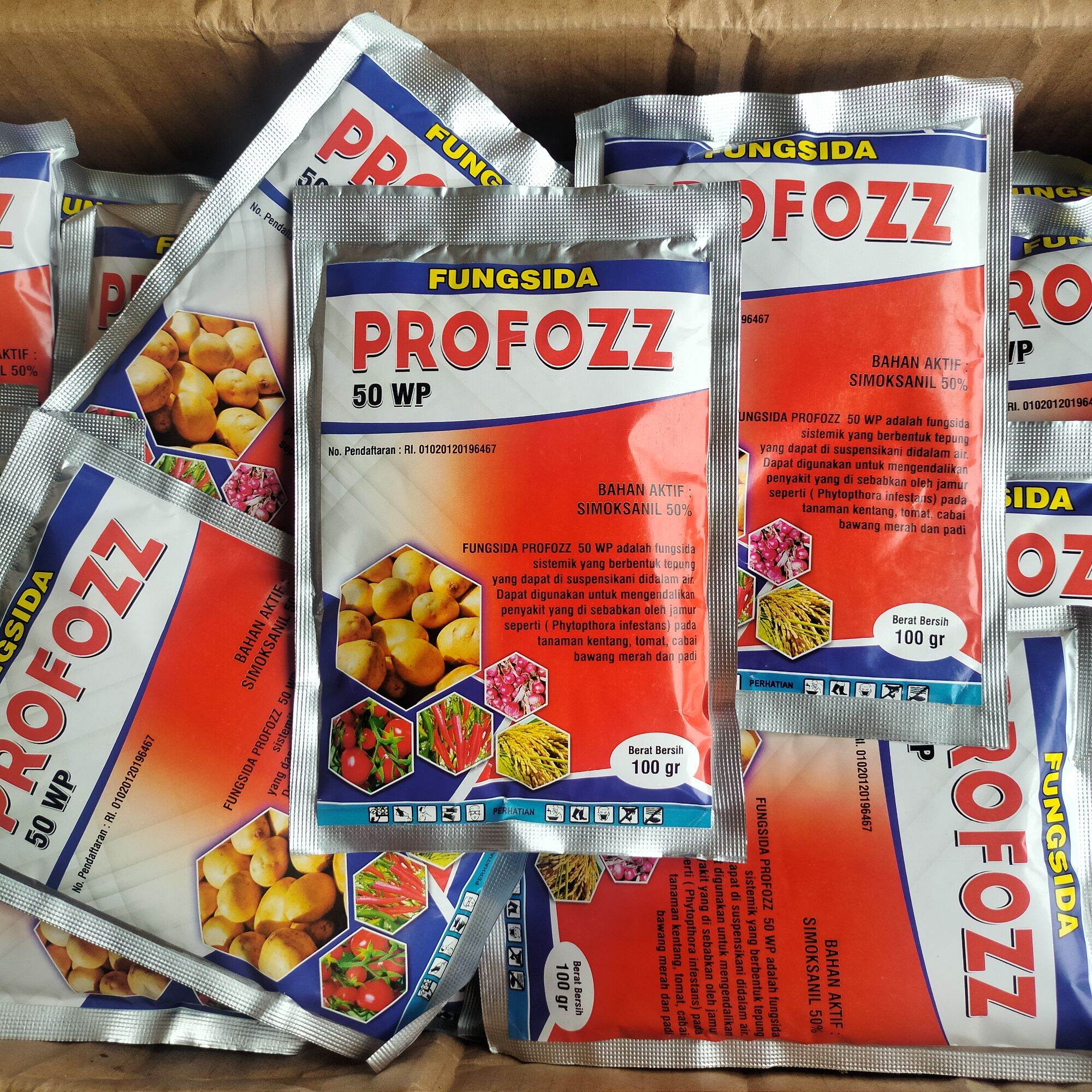 Fungisida PROFOZZ 5OWP 100 gram / DEMOX Bahan Aktif Simoksanil | Lazada ...
