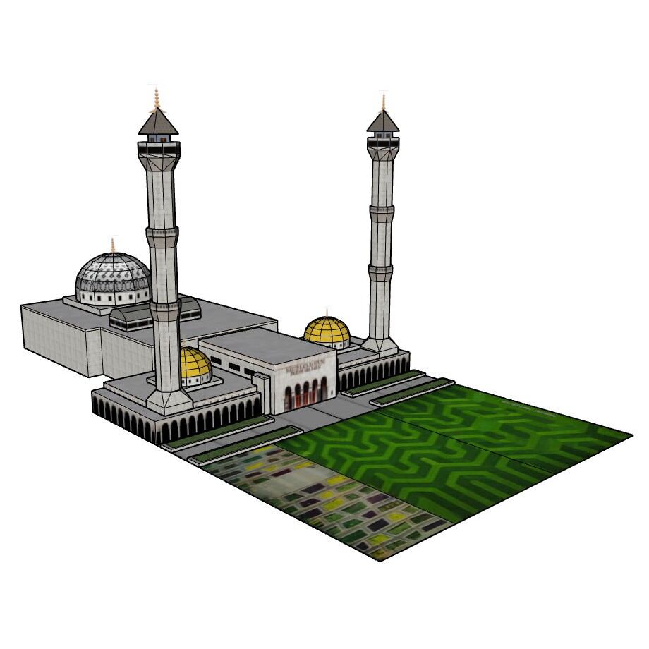 DIY papercraft masjid raya bandung print | Lazada Indonesia