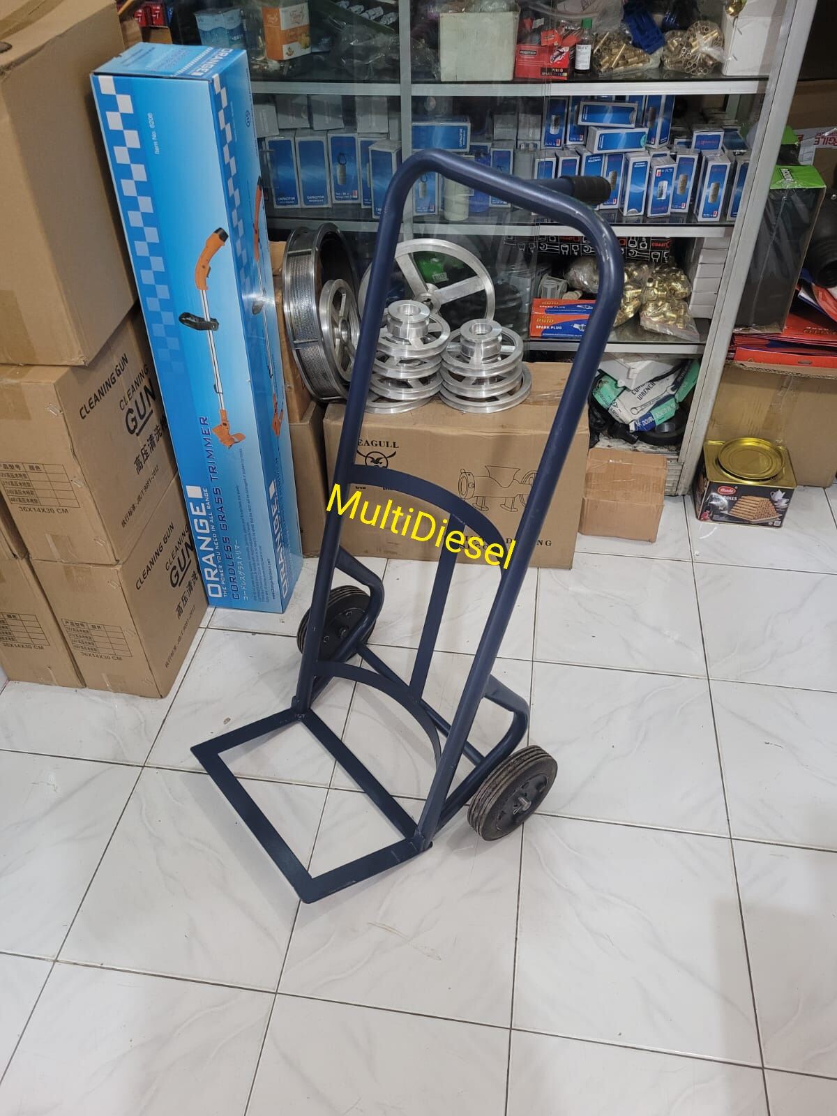 Troli Dorong Barang 150kg Serbaguna Trolley Lori Aqua Tabung Gas ...