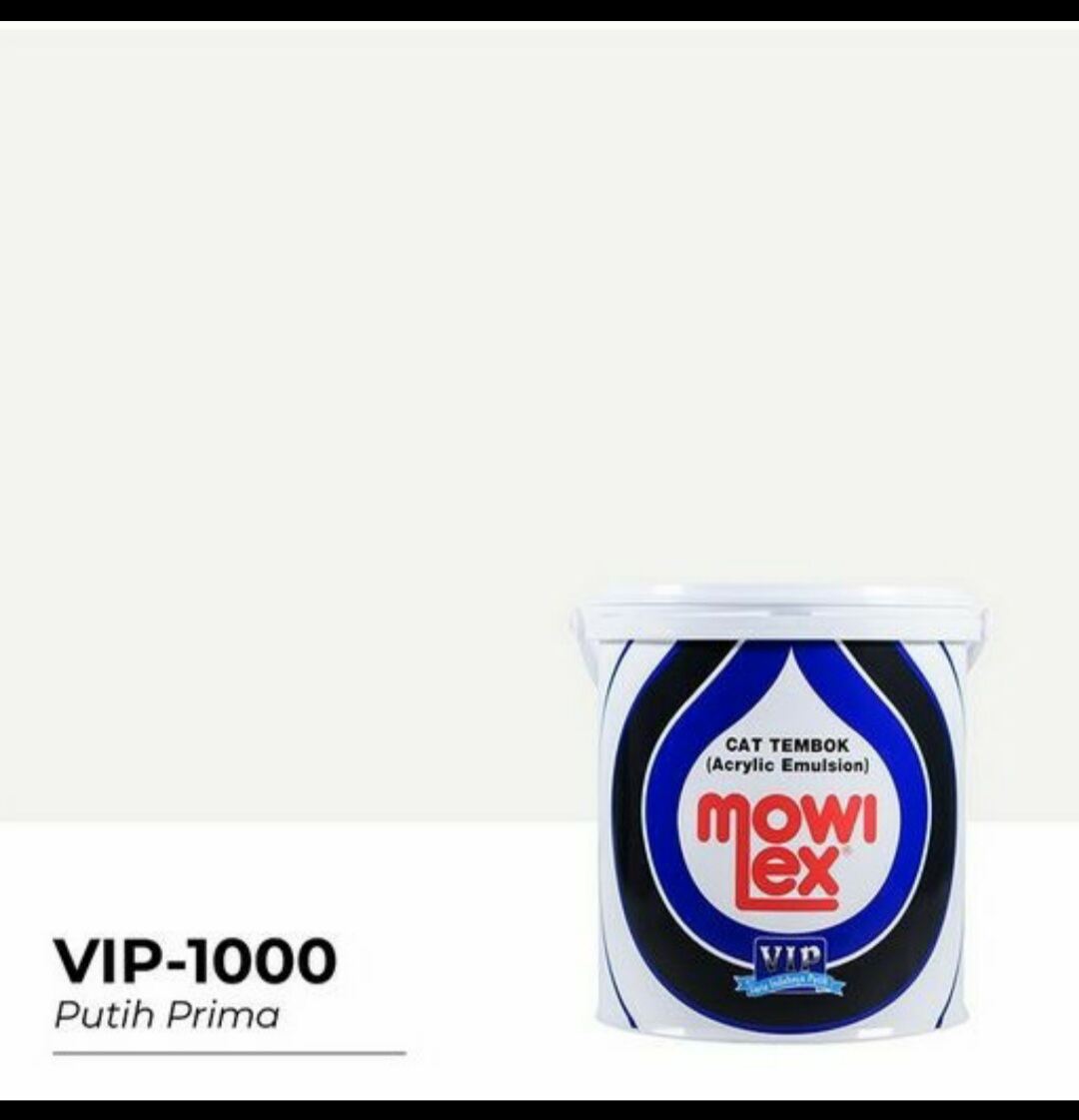 Cat Tembok MOWILEX EMULSION VIP warna Putih Prima E1000 kemasan 2.5 ...