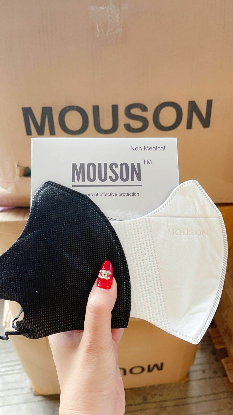 (DB MOUSON)masker duckbill mouson isi 50pcs garis hidung EMBOSS ...