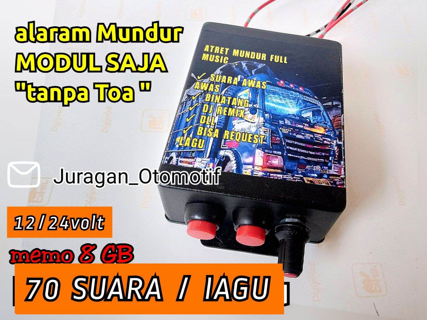Alarm mundur mobil truk carry avanza atret mundur mp3 alarm mundur awas ...