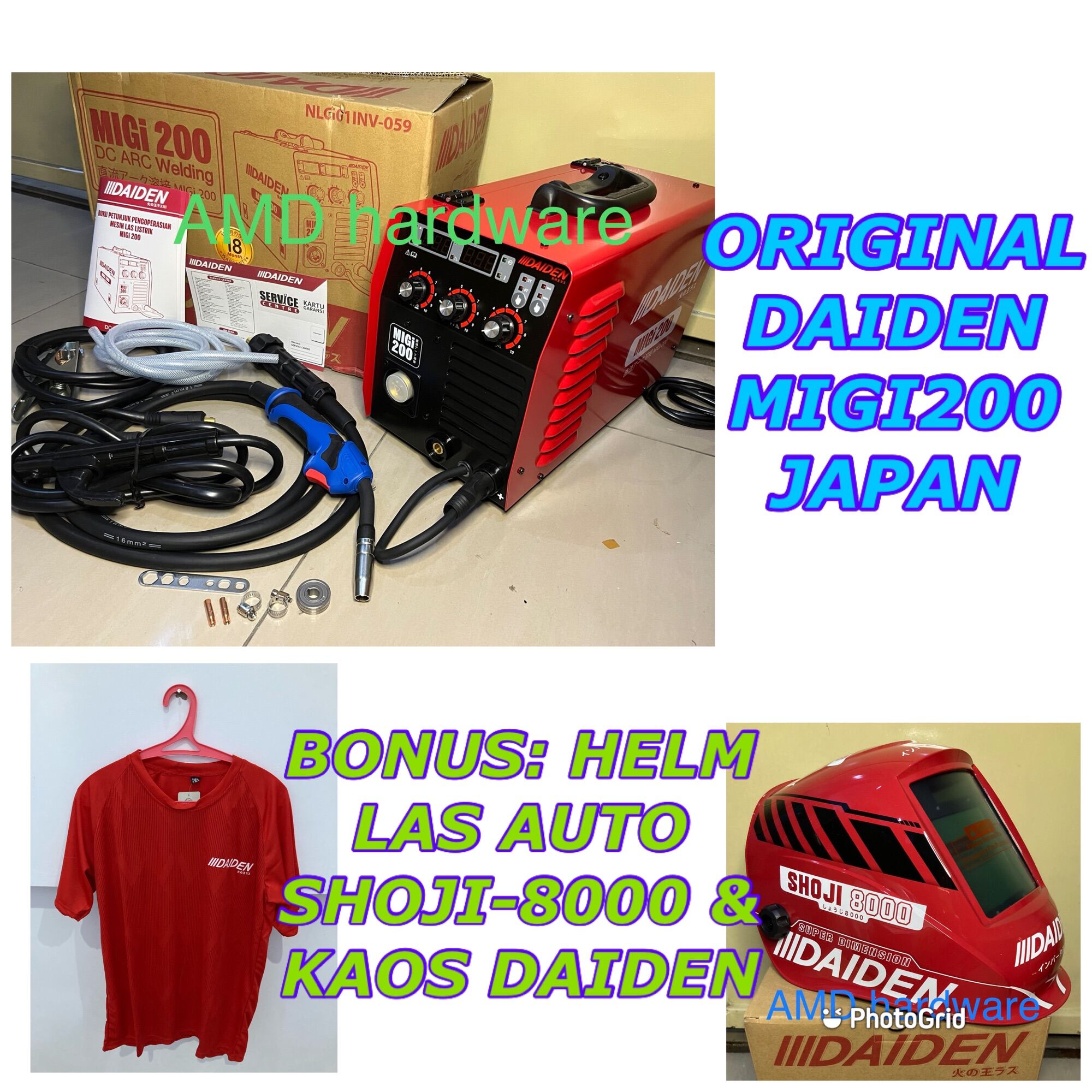 DAIDEN MiGi 200 Mesin Las MIG TANPA GAS CO2 MIG MAG 200 A Gasless Daiden migi200 Japan Original ...