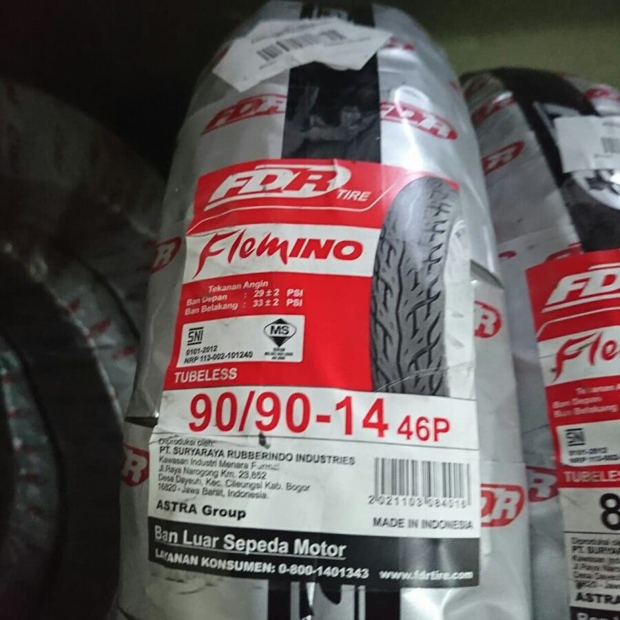 Ban Tubeless Ban Motor FDR Flemino 90/90 14 Ban belakang Tubles motor ...