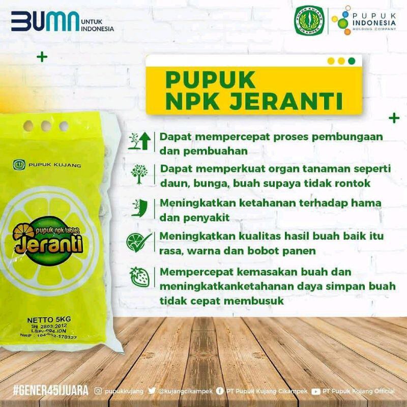 Pupuk npk tablet Jeranti 5kg.Manfaat Pupuk NPK Jeranti: · Meningkatkan ...