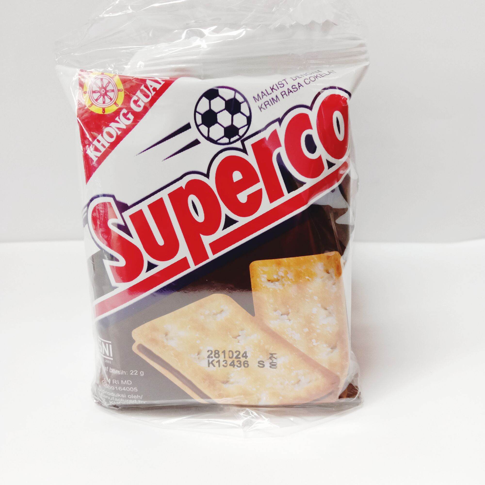 BISCUIT KHONG GUAN SUPERCO krim lapis coklat 17 gram isi 10 pcs ...