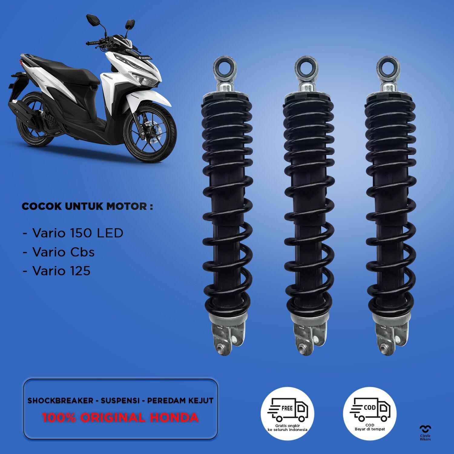 Shock Belakang Vario 150 Led Techno Fi - 125 Injection Original | Lazada Indonesia