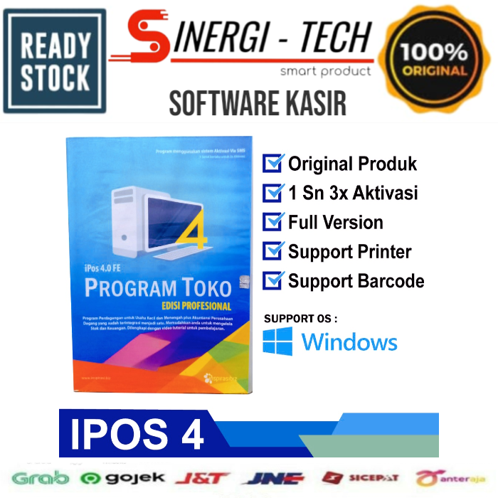 PROGRAM TOKO KASIR IPOS 4 SOFTWARE PROFESIONAL - 3 KALI AKTIVASI RESMI | Lazada Indonesia