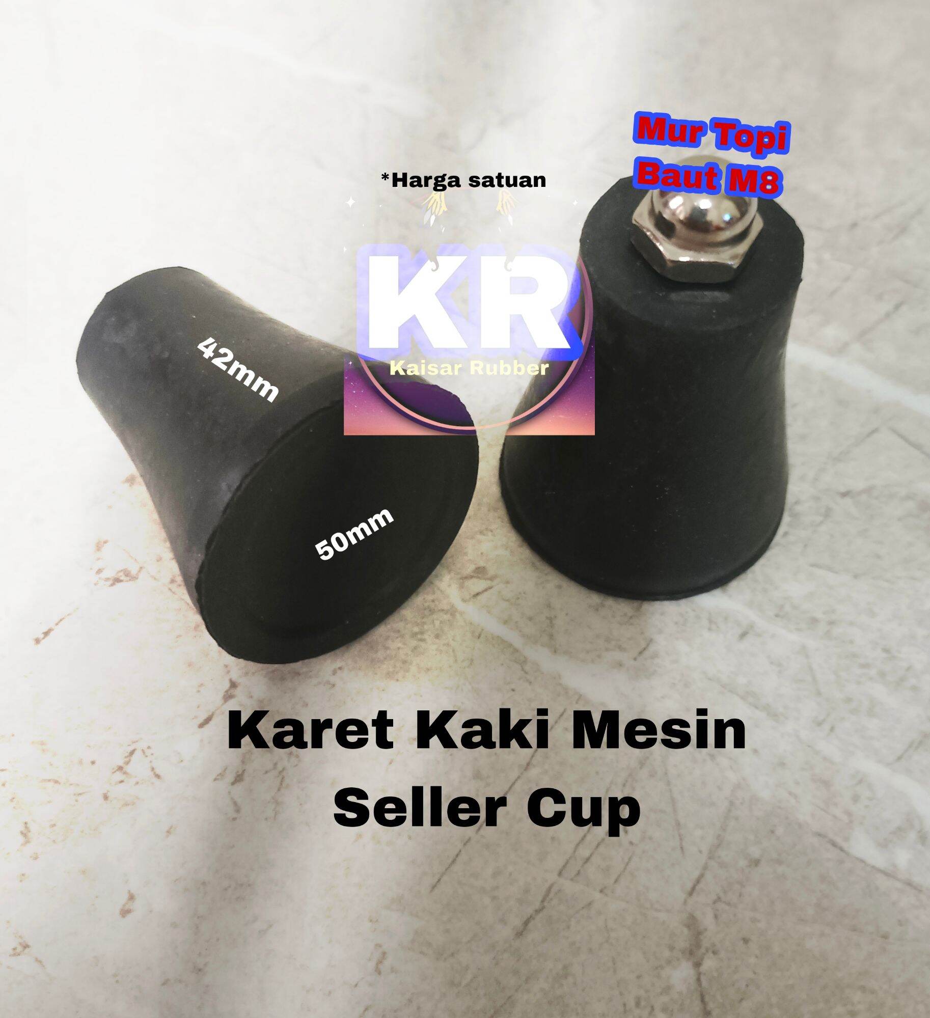 Karet Kaki Mesin Cup Sealer /Dudukan Press Glass Baut M8+ Mur Topi ...