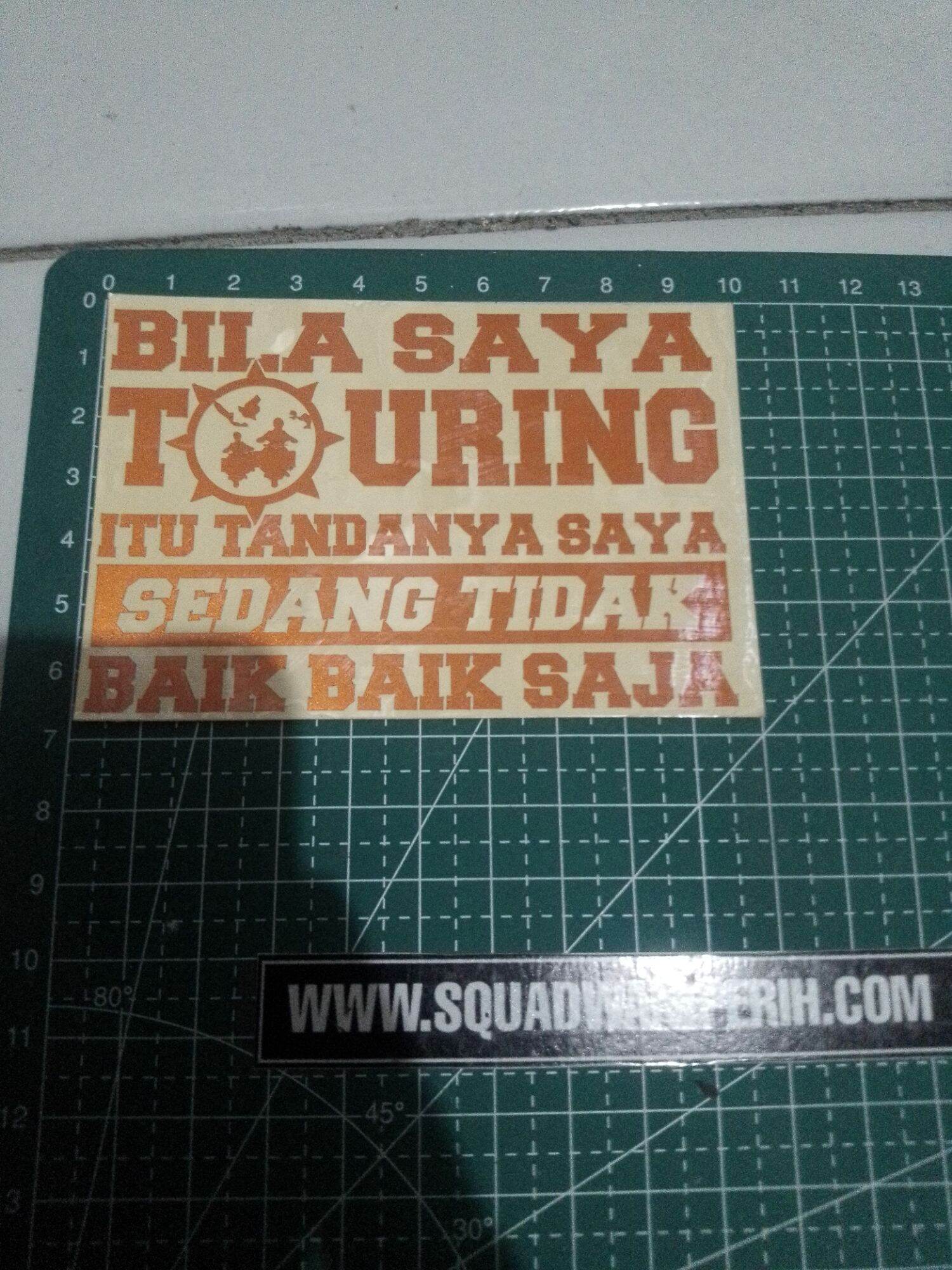 cutting sticker bila saya touring | Lazada Indonesia