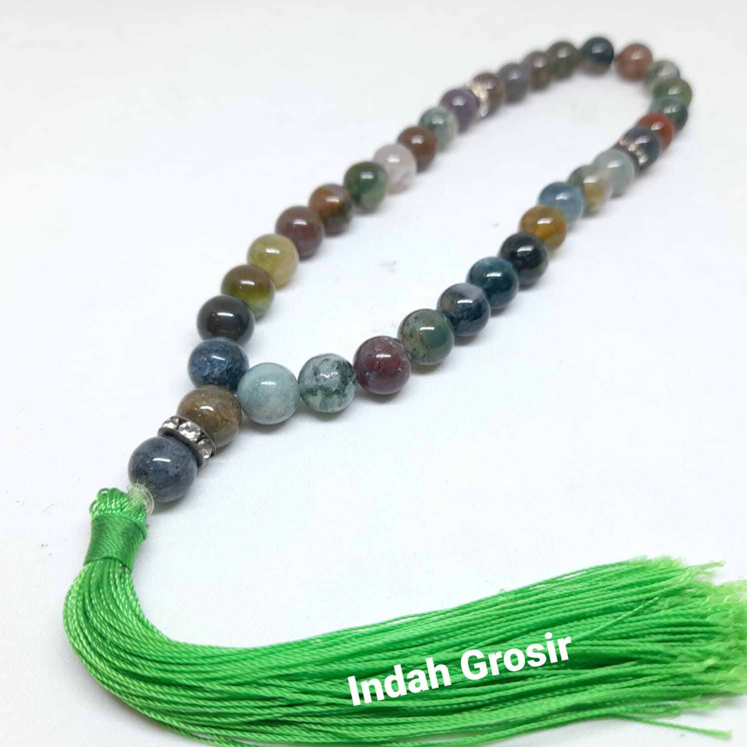 TASBIH BATU HIJAU AKI LUMUT SULIKI 8MM 33BUTIR ORIGINAL STONE | Lazada ...