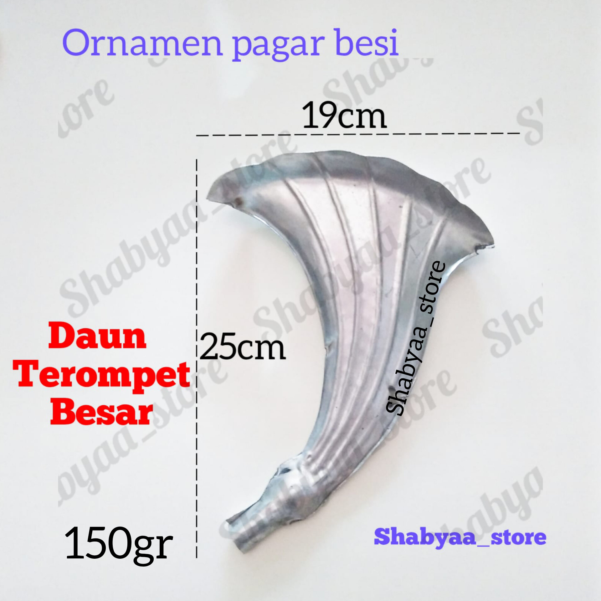 Daun terompet trompet besar ornamen aksesoris asesoris pagar besi ...