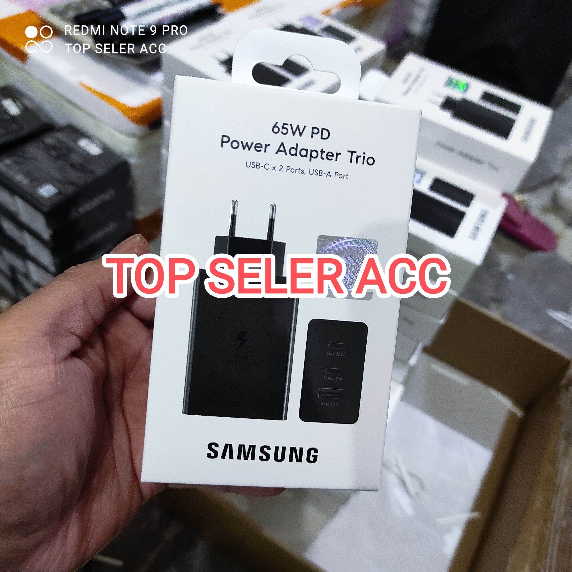 SAMSUNG ADAPTOR CHARGER 65W PD POWER ADAPTER TRIO PACKING ORIGINAL ...