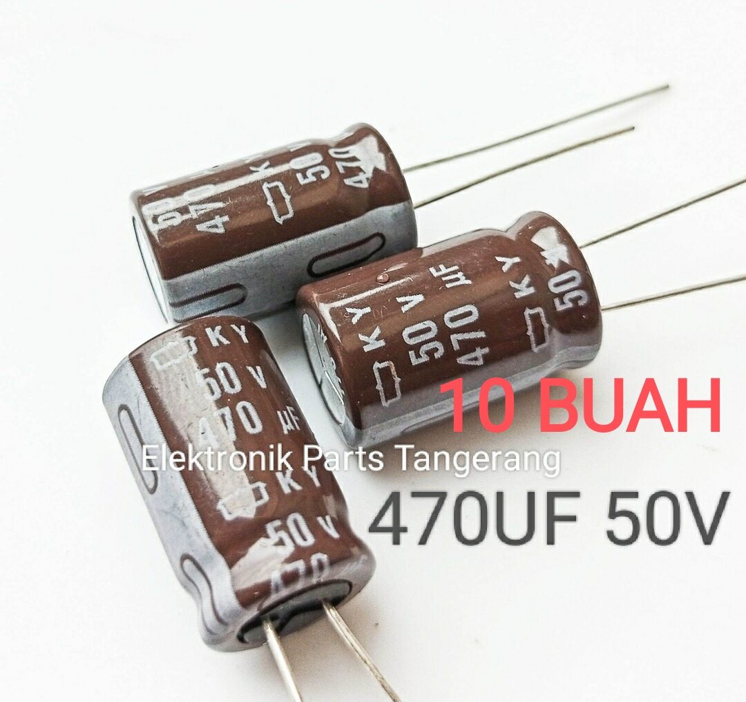 (10 Buah) KAPASITOR ELCO 470UF 50V CAPACITOR ELCO 470UF 50V KAPASITOR ...