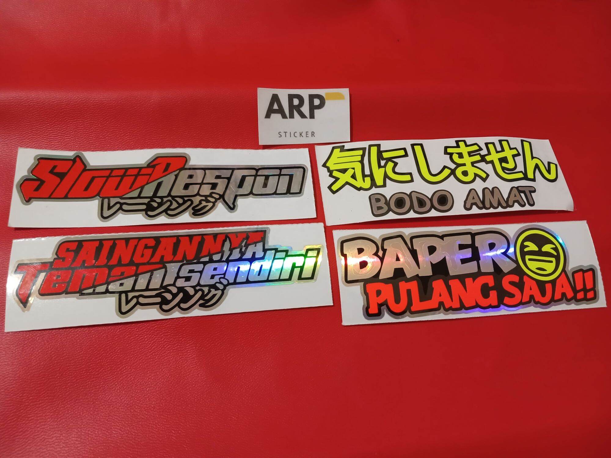 STICKER STIKER SLOW RESPON SAINGANNYA TEMAN SENDIRI BODOAMAT BAPER ...