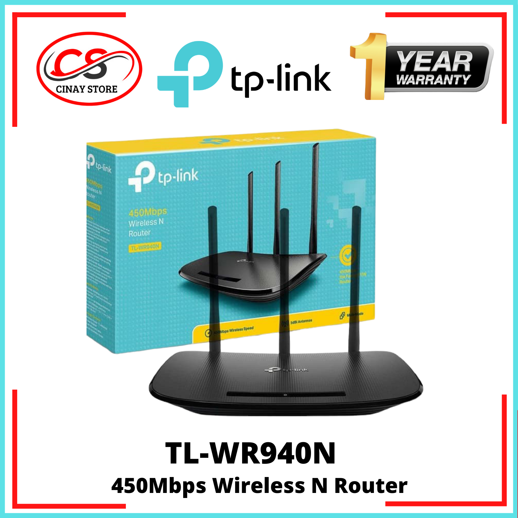 TP-Link TL-WR940N : TPLink WiFi 450Mbps Wireless N Router | Lazada ...