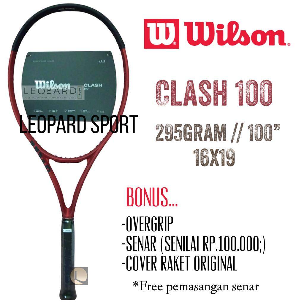 Raket Tenis Wilson CLASH 100 V2.0 2022 Berat : 295g 100" Original | Lazada Indonesia