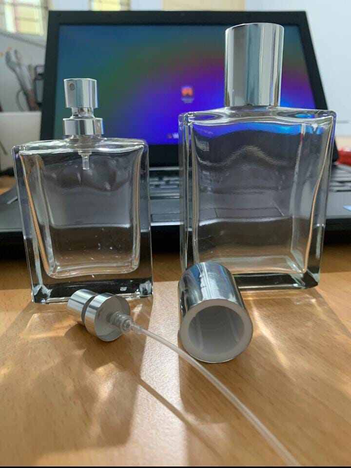 botol parfum kotak 30 ml silver dan hitam herm | Lazada Indonesia