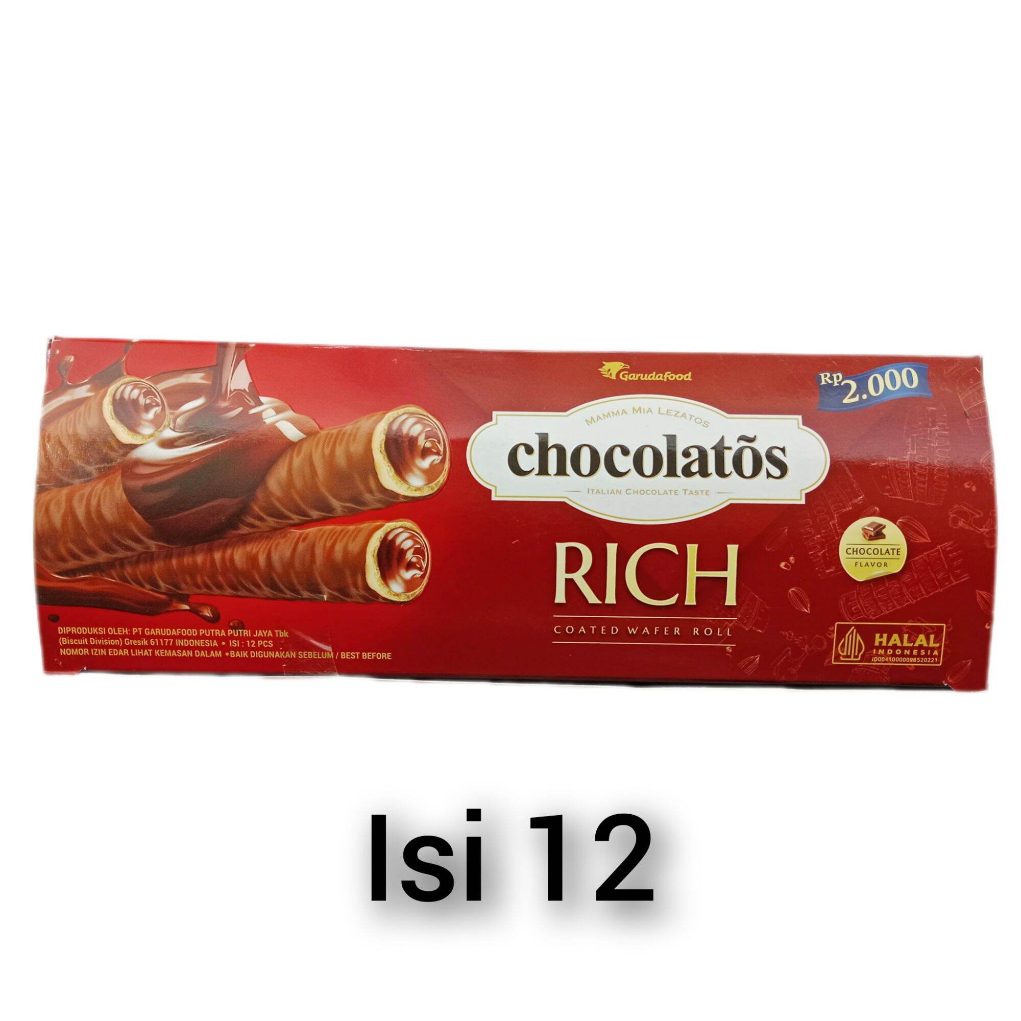 Chocolatos RICH Coated Wafer roll Chocolate Flavor | Lazada Indonesia