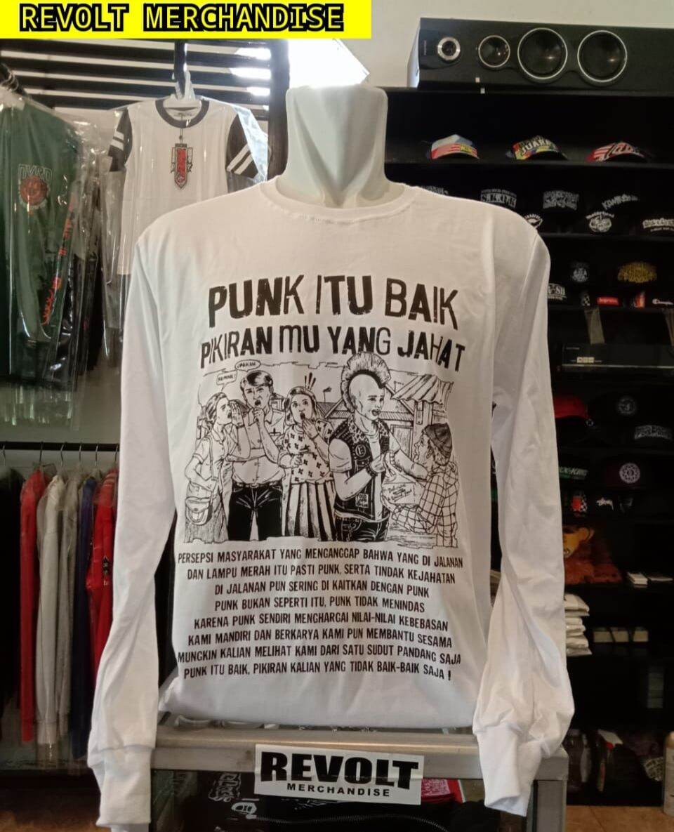 kaos lengan panjang PUNK ITU BAIK | Lazada Indonesia
