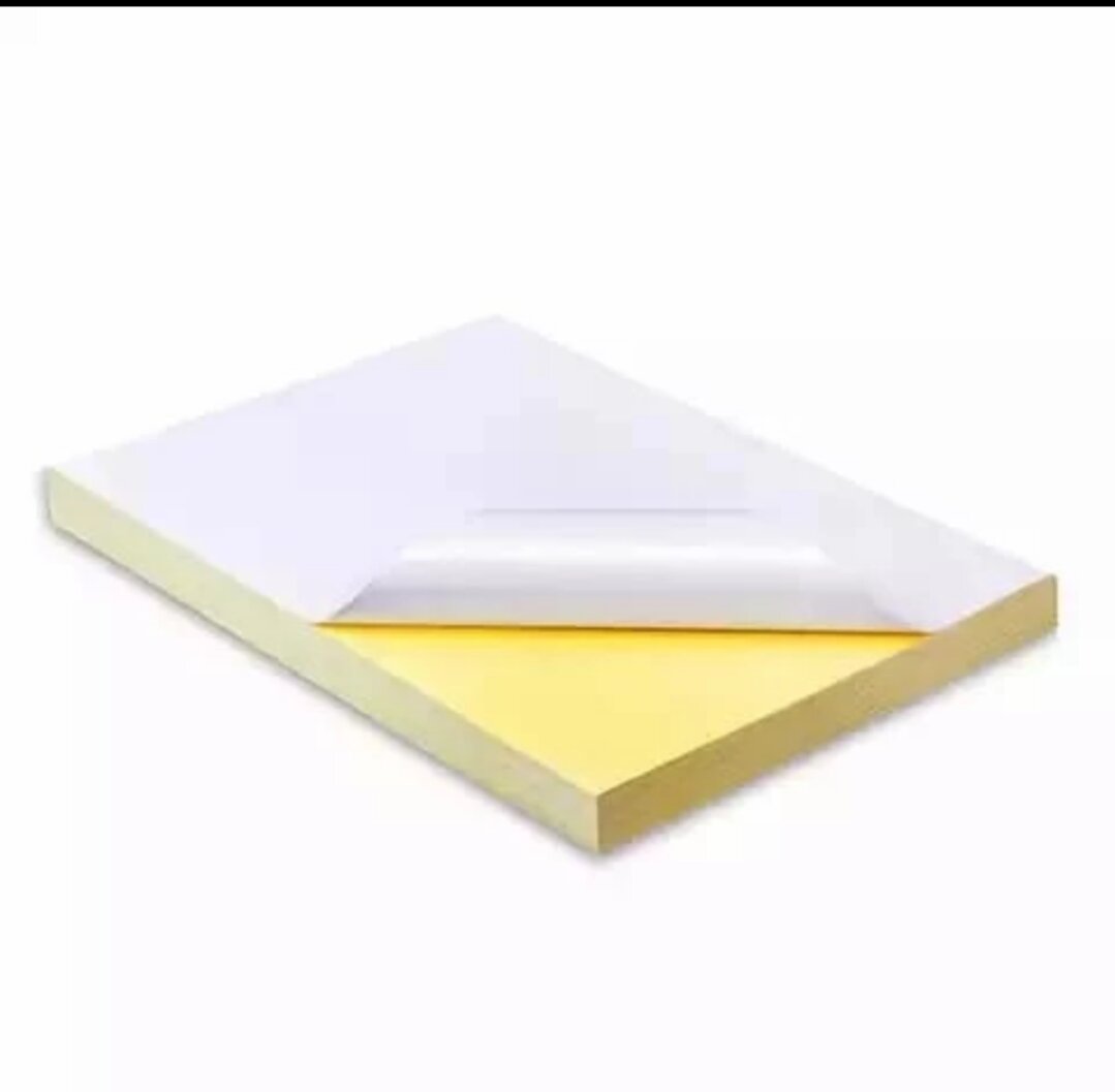 kertas stiker glossy / stiker chromo / stiker label A4 isi 500 lembar ...