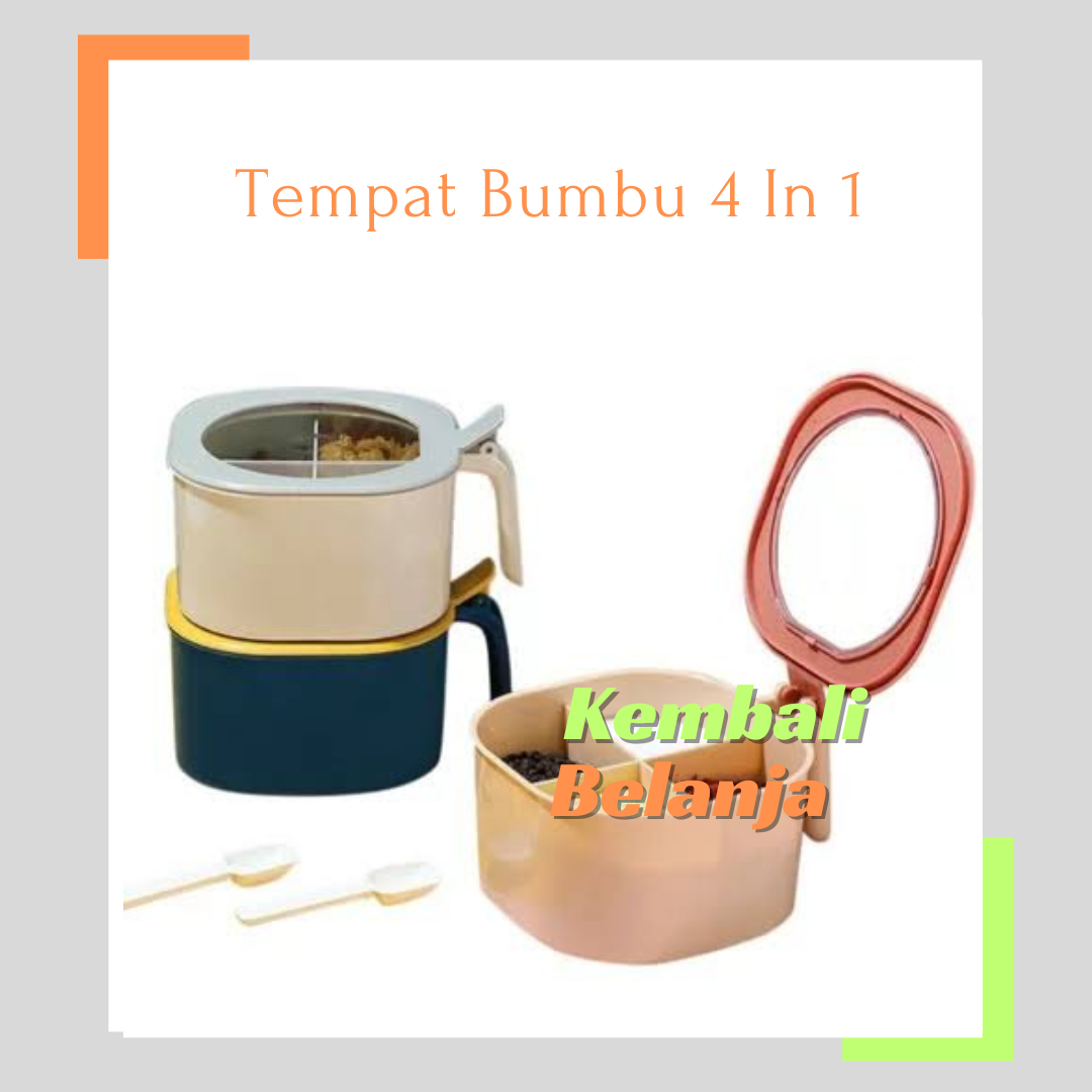 Kotak Bumbu 4 In 1/ Kotak Bumbu 4 Sekat/ Tempat Bumbu Dapur Isi 4 ... Kotak Bumbu 4 In 1/ Kotak Bumbu 4 Sekat/ Tempat Bumbu Dapur Isi 4 ...