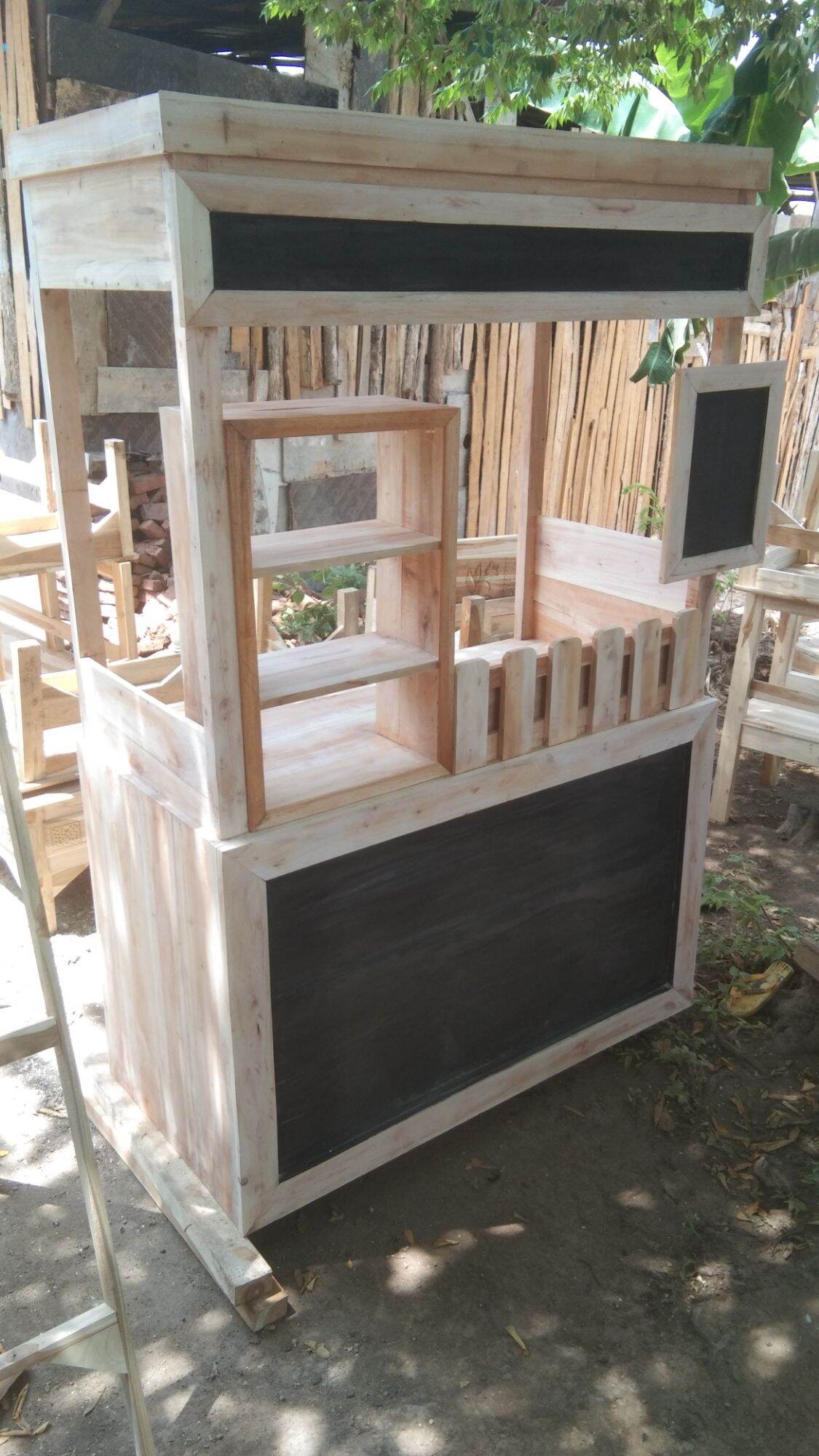 Rombong kayu minimalis booth jualan | Lazada Indonesia