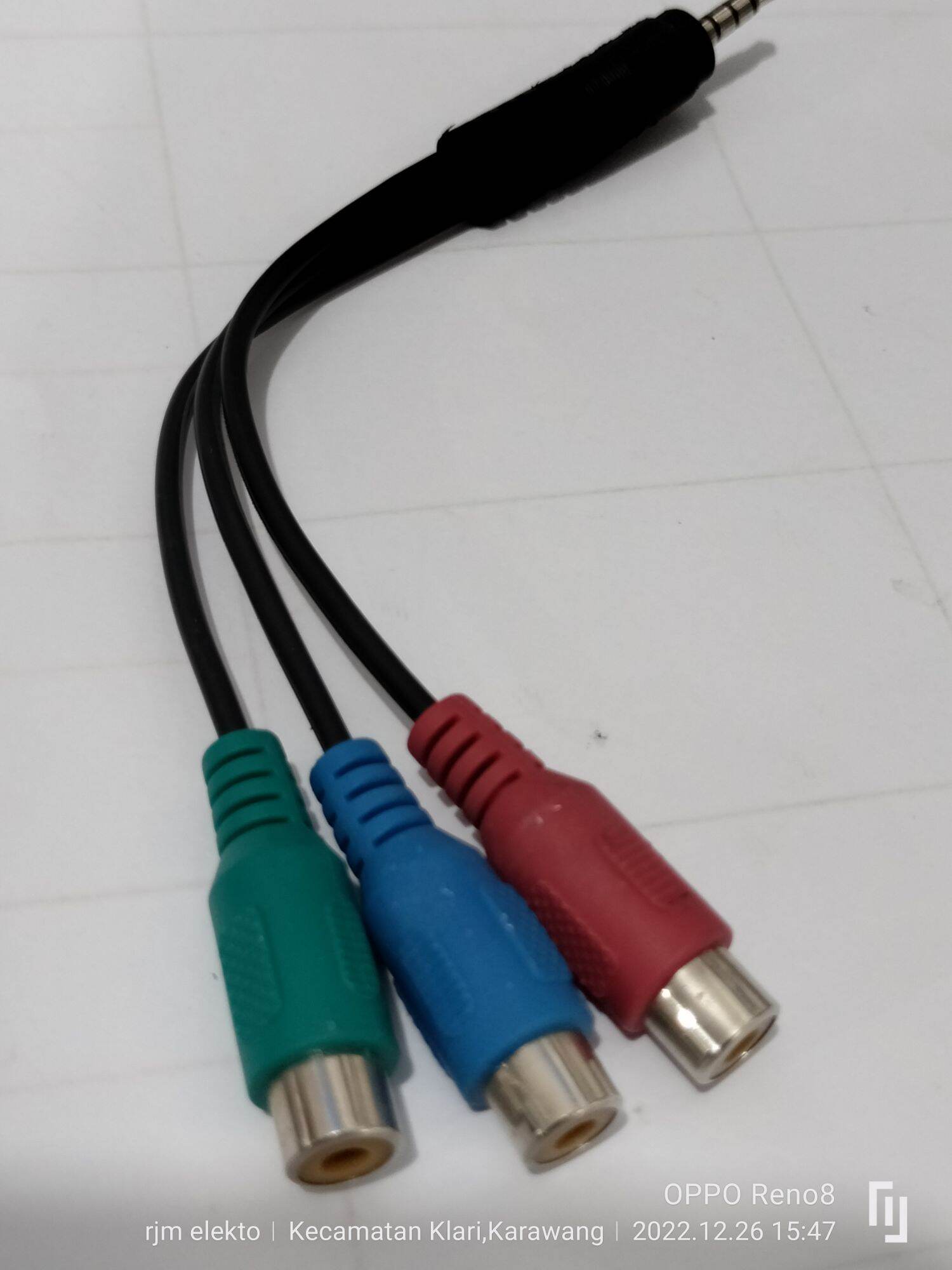Kabel Jack rca 1 to 3(merah+biru+hijau) | Lazada Indonesia