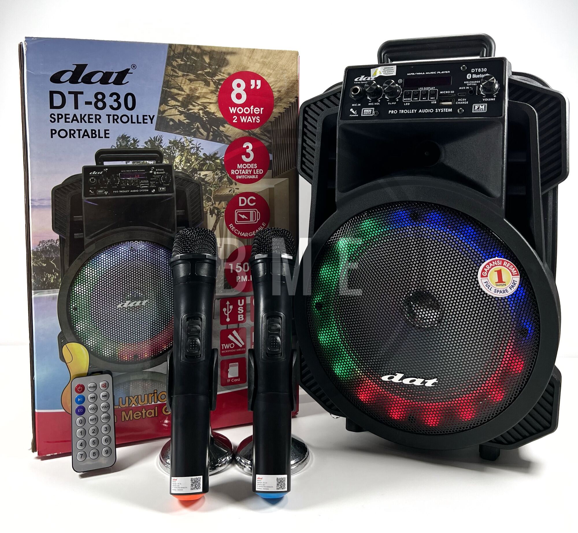Speaker Portable Wireless Dat DT 830 Original 8 inch Bluetooth | Lazada ...