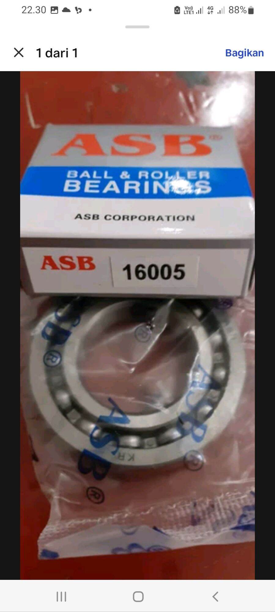Ball bearing 16005 ASB | Lazada Indonesia