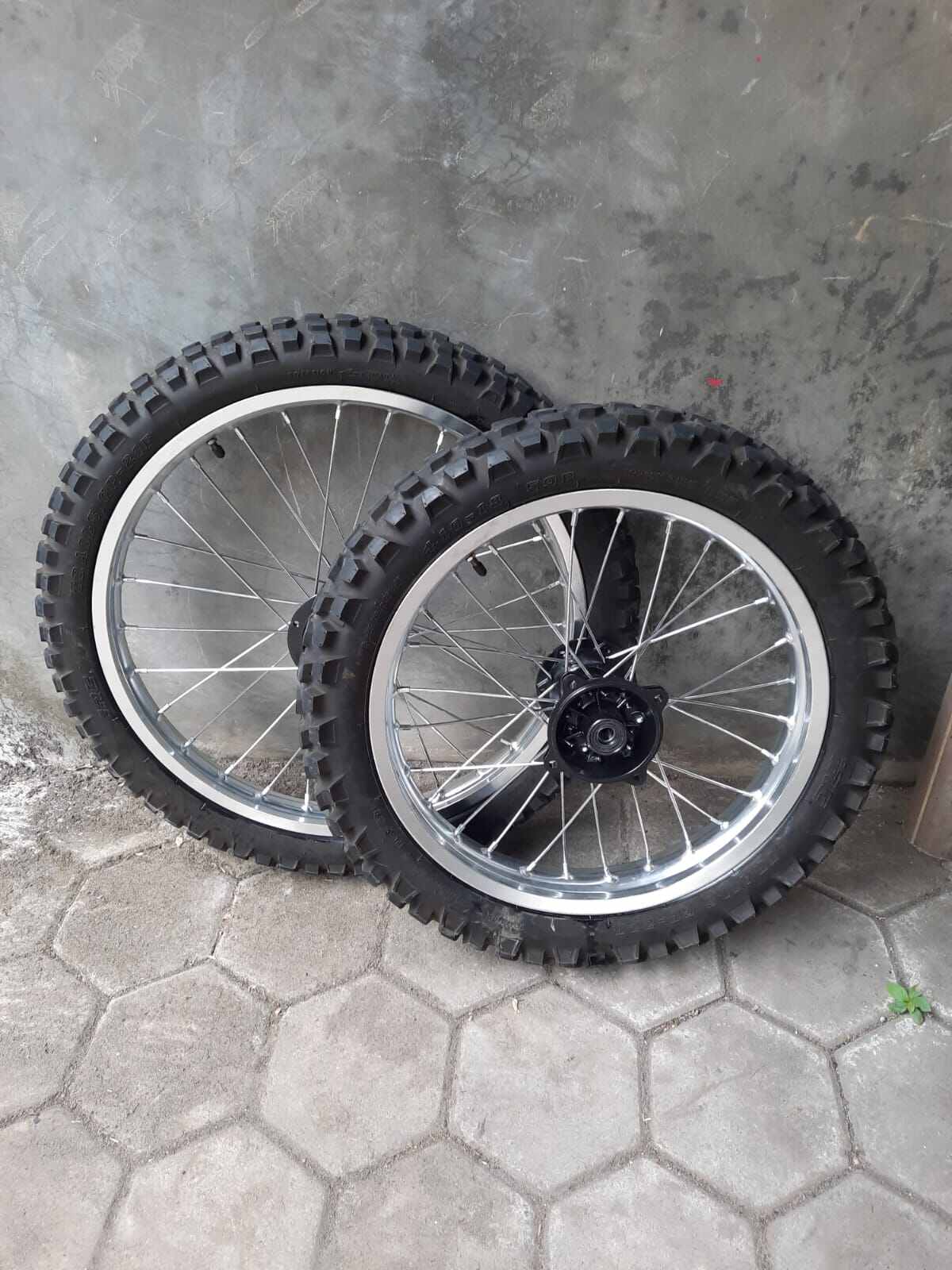 velg set roda set original klx ukuran 18 21 velg kenda tromol msx ban ...