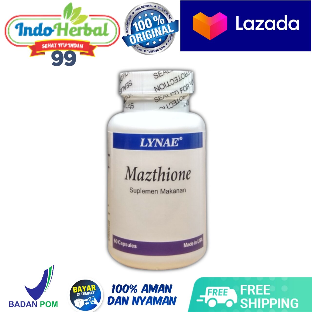 Lynae Mazthione - Suplemen Makanan - 60 Capsules | Lazada Indonesia